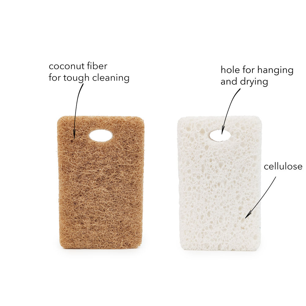 Coconut and Cellulose Biodegradable Dish Scrubber Sponge – GreenWave Ent.
