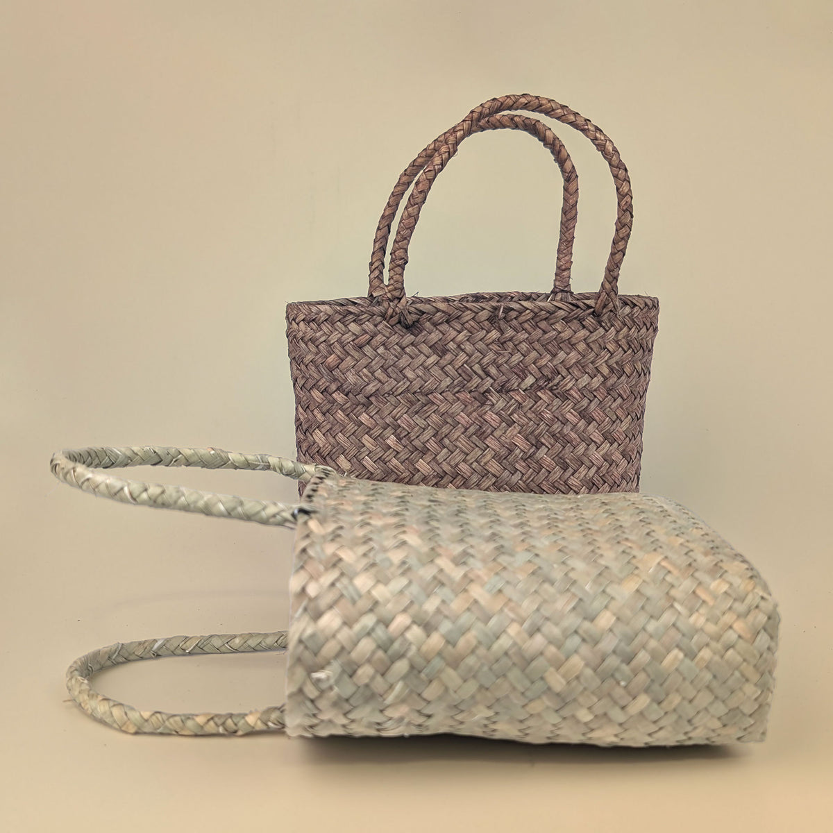Mini Kids Seagrass Tote – Natural & Brown | Eco-Friendly Woven Bag ...