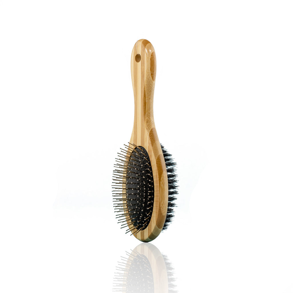 wooden double-sided dog grooming brush – GreenWave Ent.